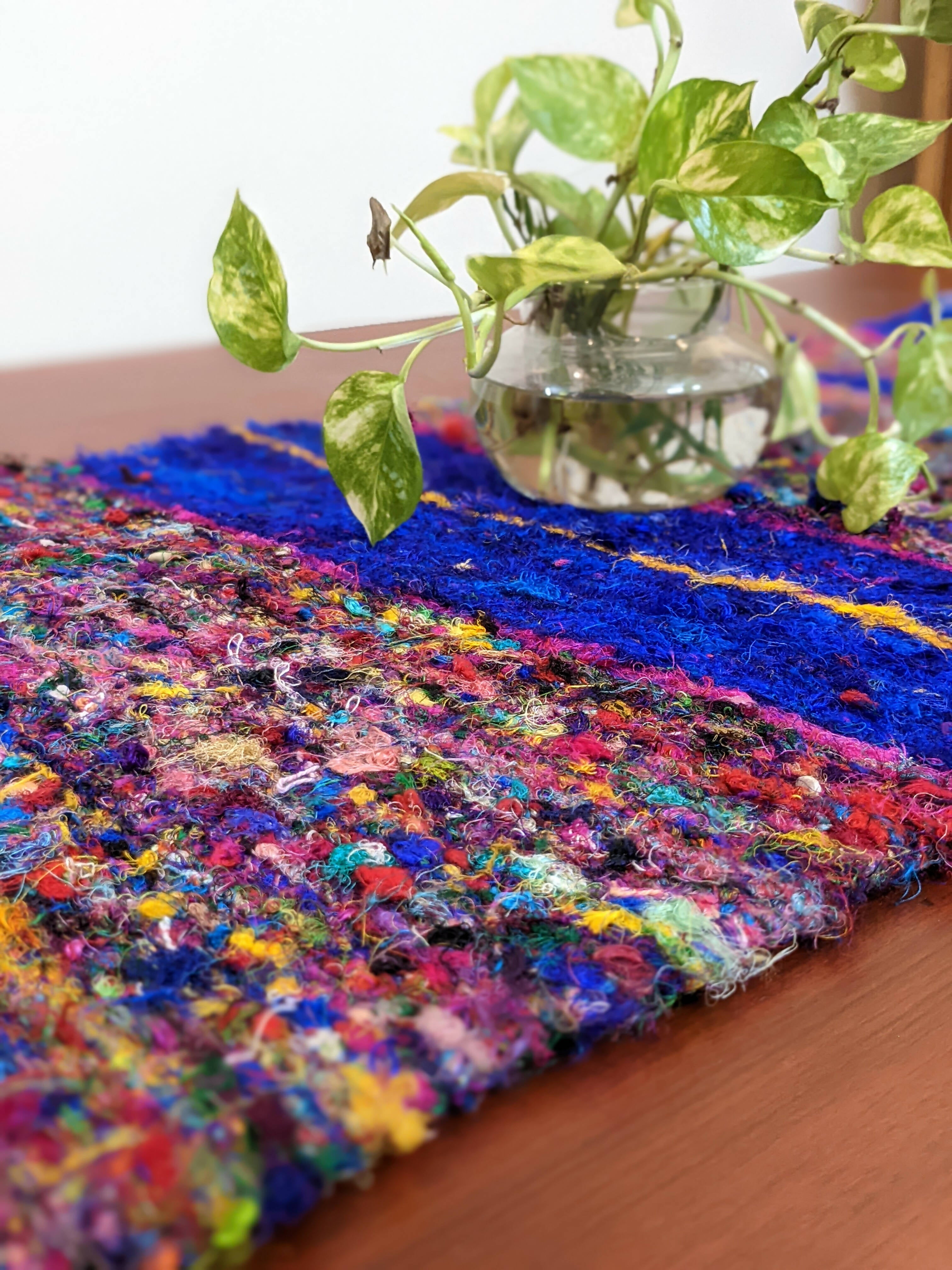 Blue Orchid Runner | Blue Upcycled Silk Runner – REFASH