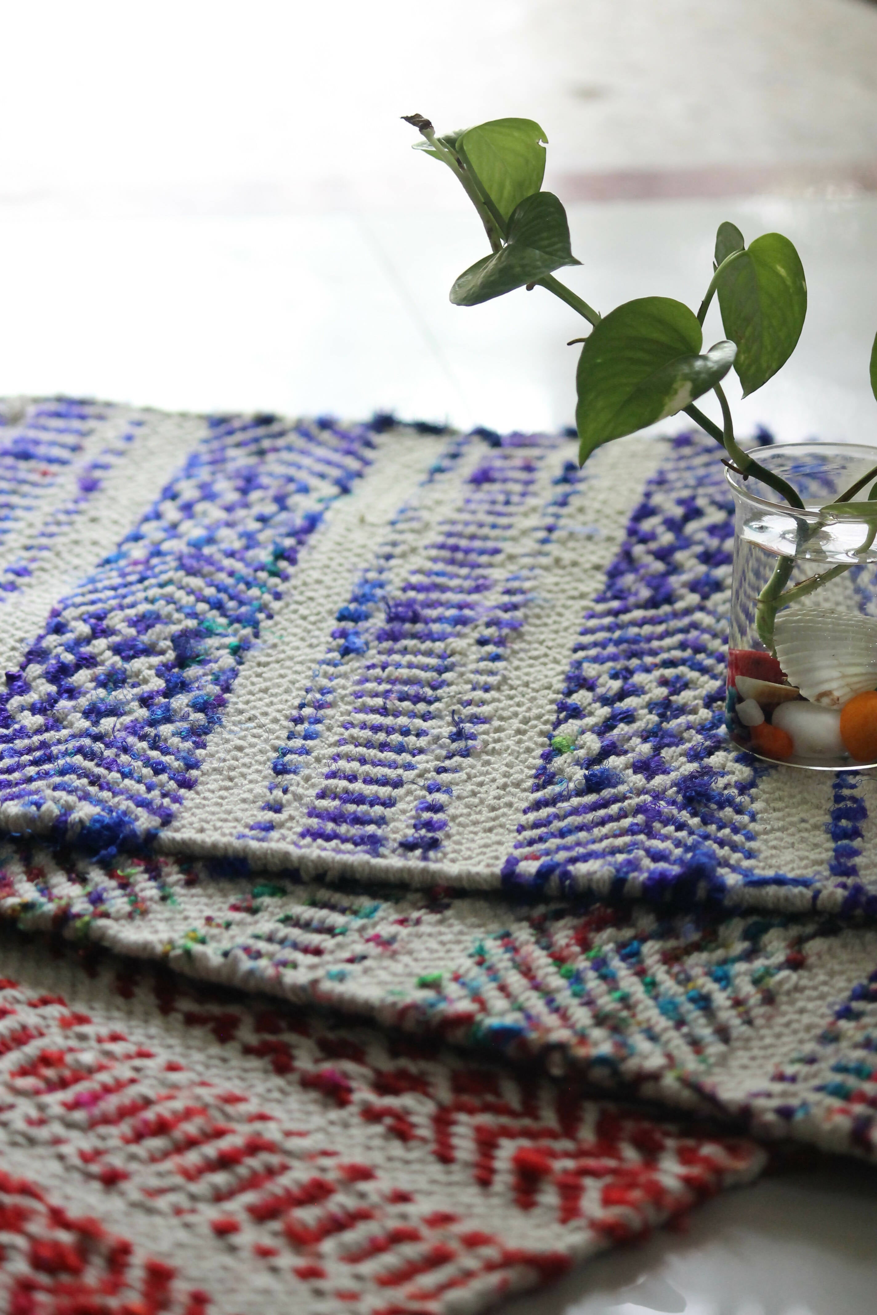 Cotton Silk Handwoven Mats | Upcycled Foot Mats – REFASH