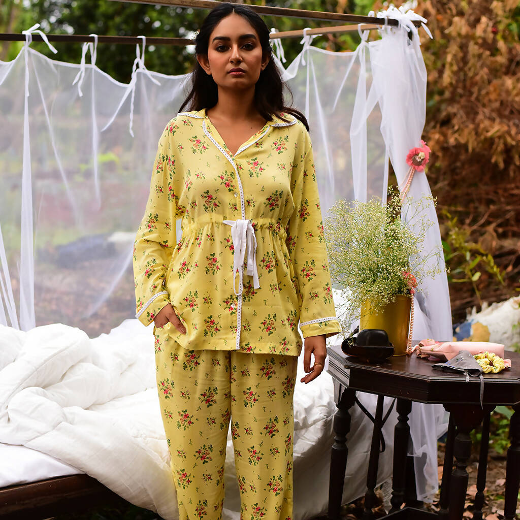 CottageCore Butter PJ Set | Upcycled CottageCore Butter PJ Set – REFASH