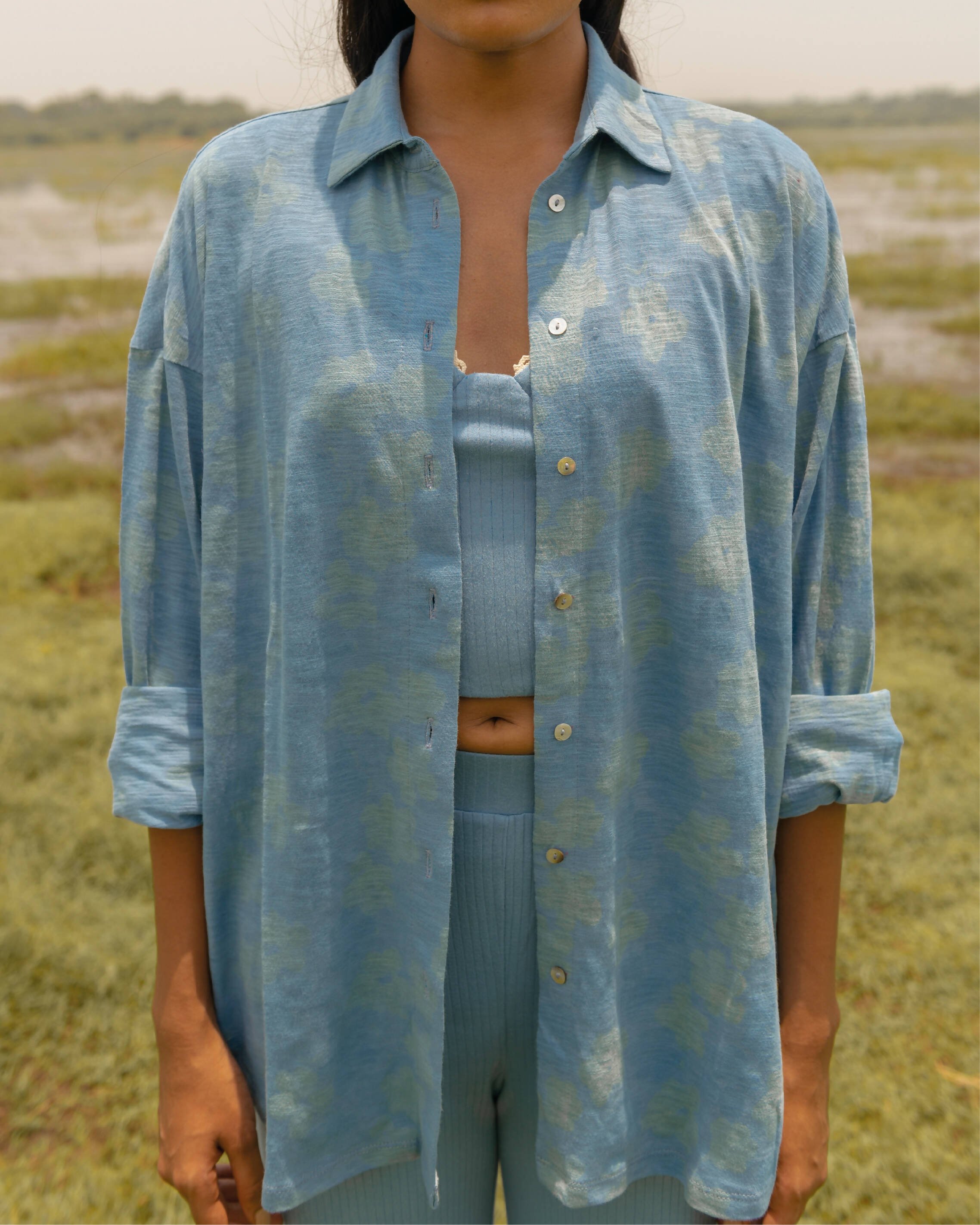 Sky Shirt | Upcycled Organic Cotton Shirt – REFASH